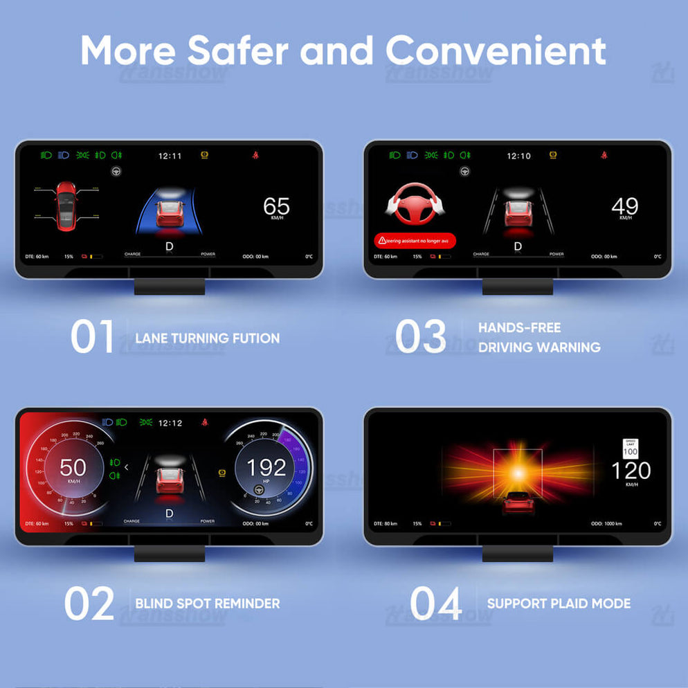 Model 3 Highland Dashboard Display F9 9 Inches Touch Screen Instrument ...