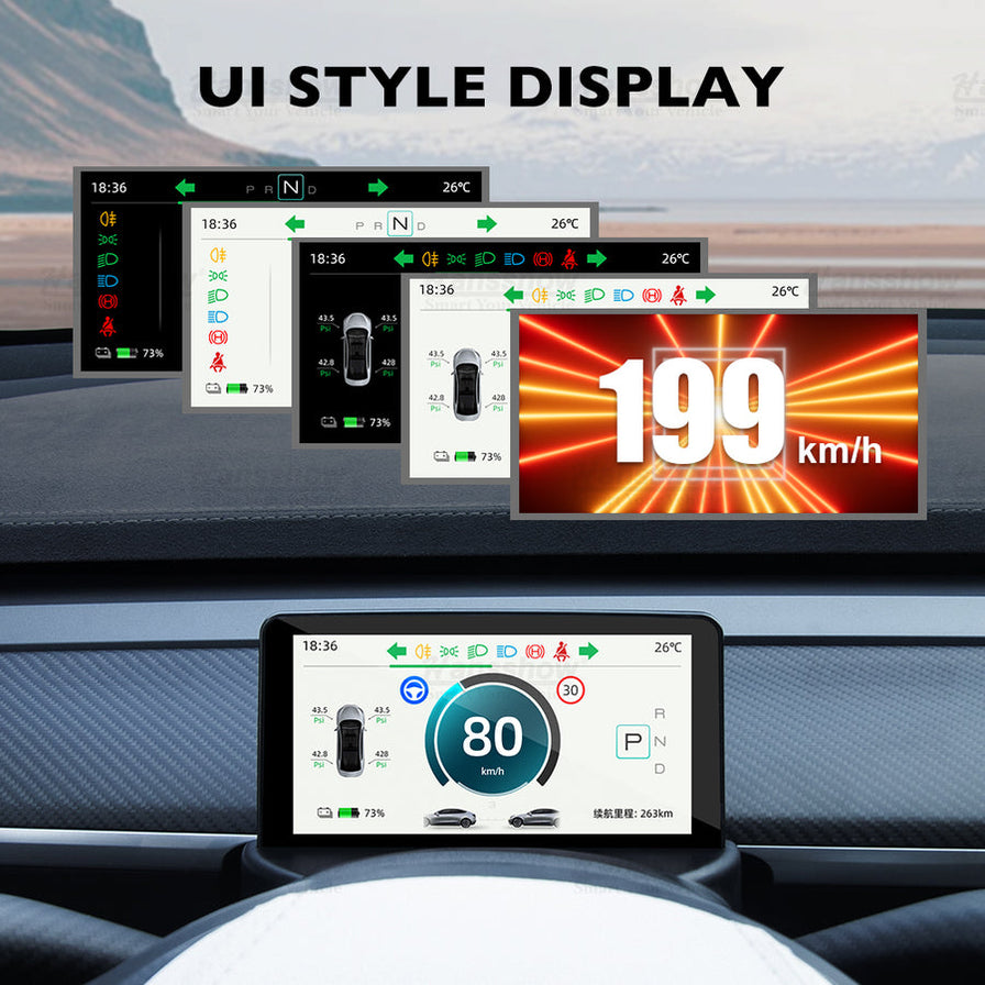 Model 3/Y 5.16-inch Mini Dash Screen Display | EV Bandit