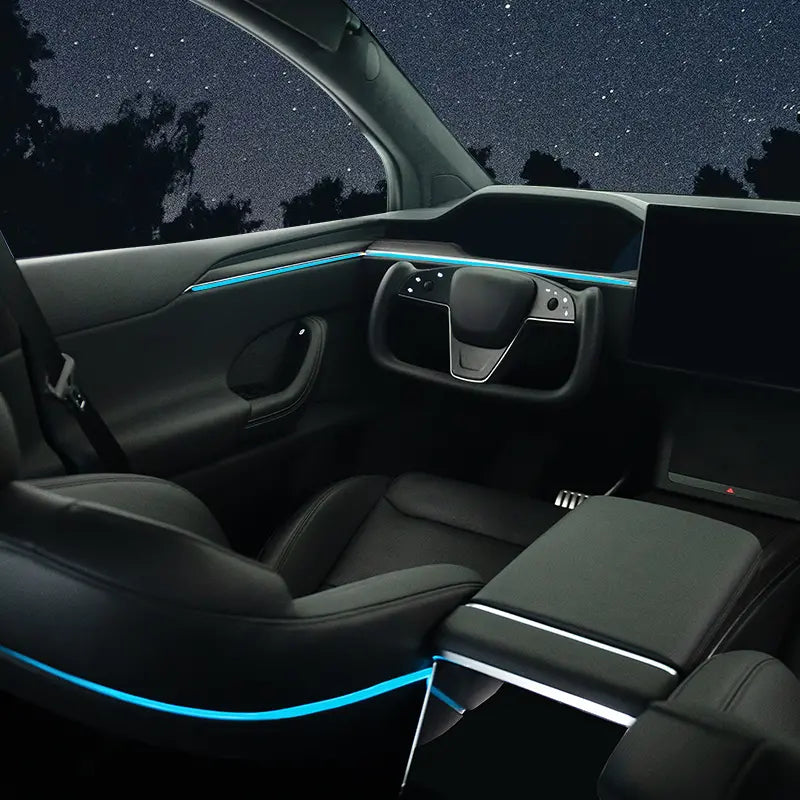 2022-2026 Tesla Model X Laser Engraved Ambient Strip Light | EV Bandit