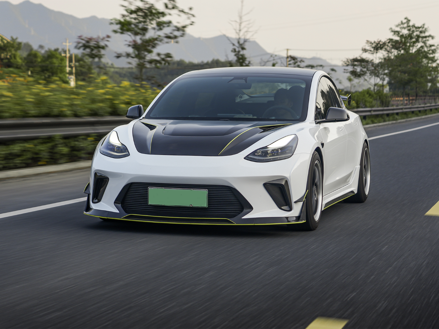"Hacker" Narrow Body Full Body Kit For Tesla Model 3 | EV Bandit