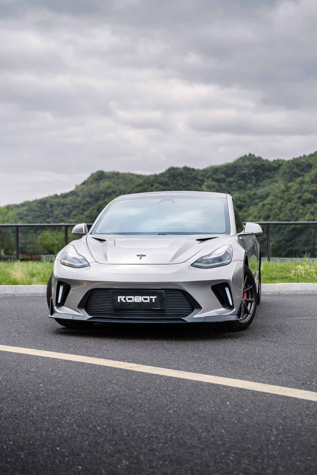 "Hacker" V1 Hood Bonnet For Tesla Model 3 | EV Bandit