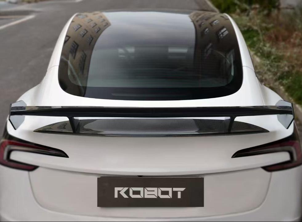 V3 Rear Spoiler for Tesla Model 3 Highland/Performance Carbon Fiber/FRP ...