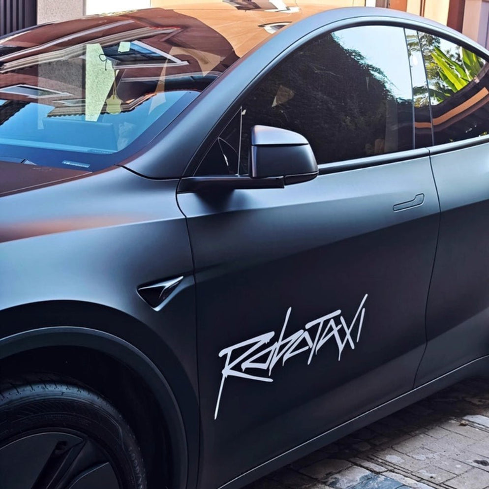 Reflective Robotaxi Decal | Tesla Body & Window Waterproof PVC Sticker ...