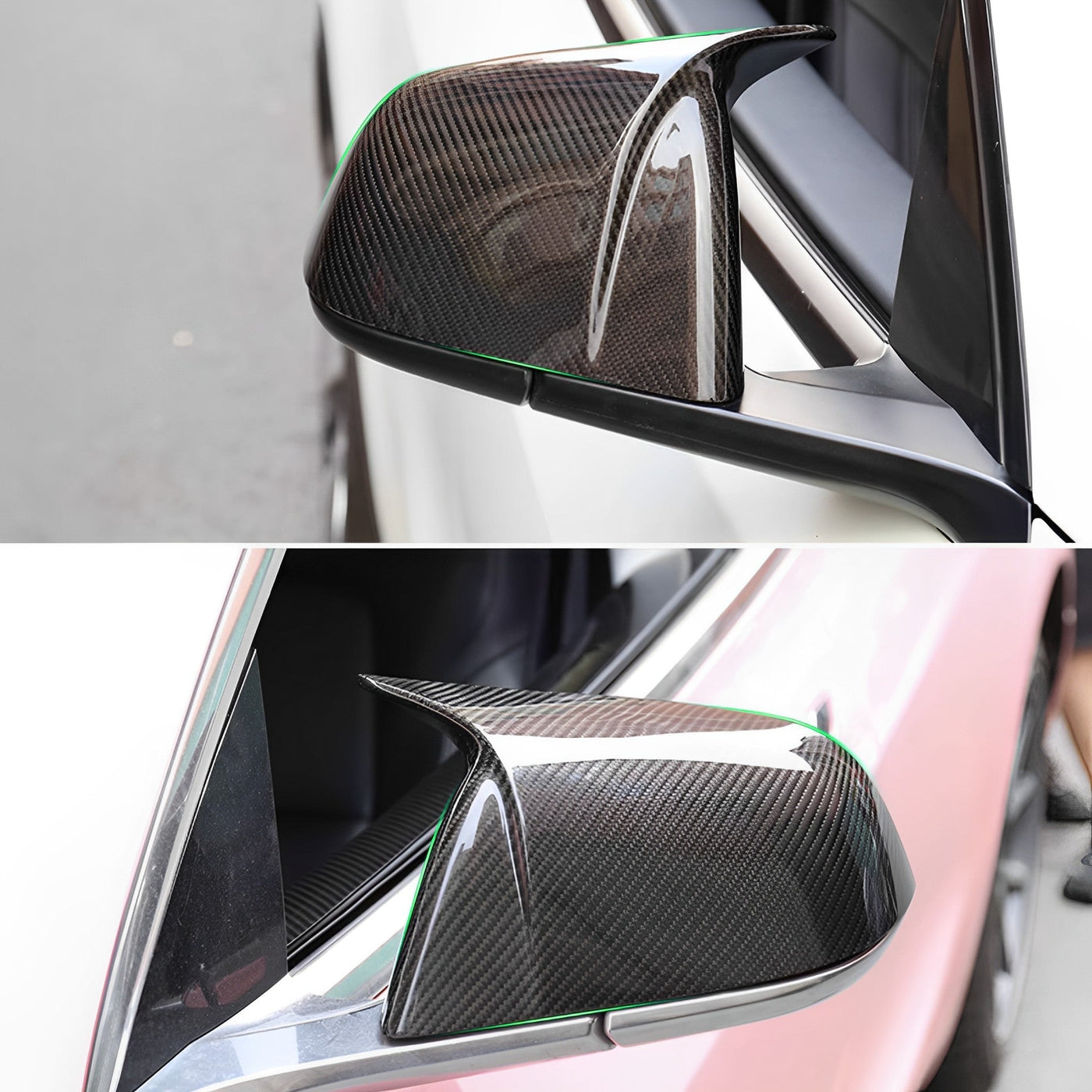 Dry Carbon Fiber Mirror Caps for Model S/X | Sporty Style | 2 Finishes ...