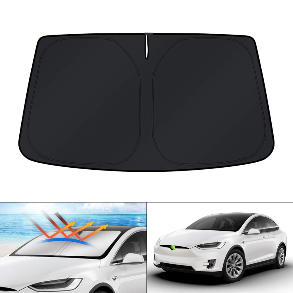 2016- 2023 Tesla Model X | Sunshade Window Sun Visor Protector Foldable ...