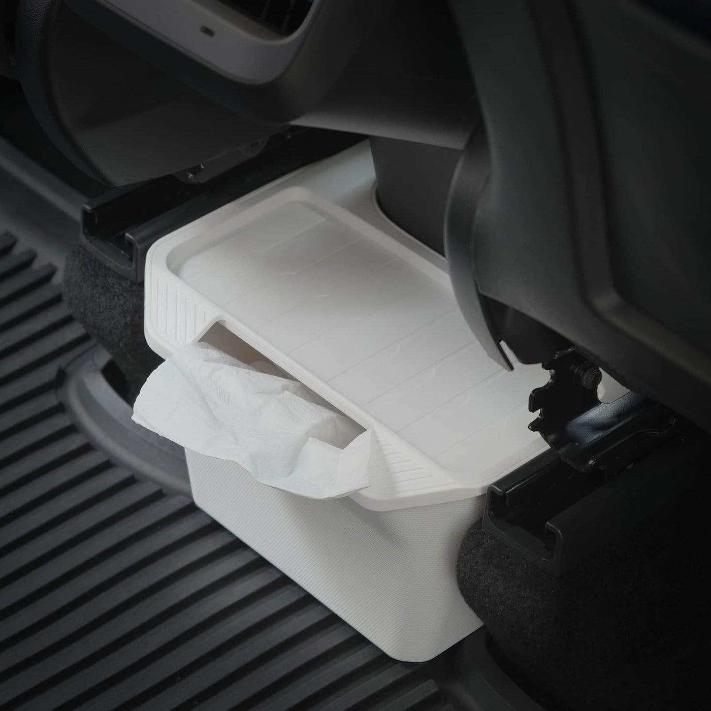 Tesla Model Y Rear Center Console Storage Box Organizer & Trash Can Bin ...