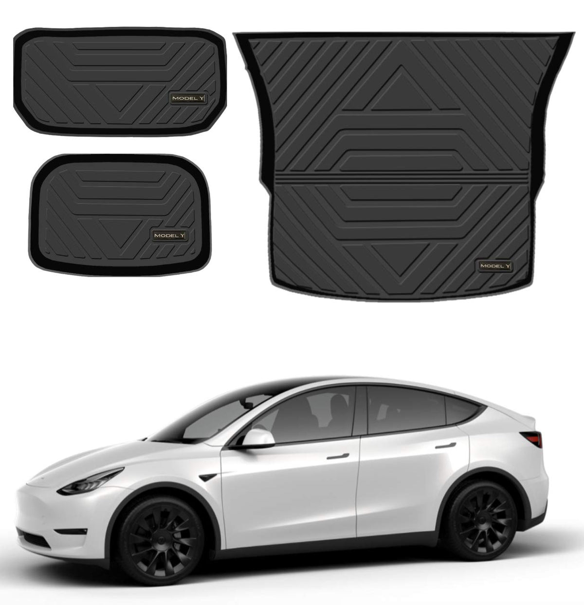 Custom 3D Full Set All-Weather Frunk & Trunk Cargo Liners | Tesla Model ...
