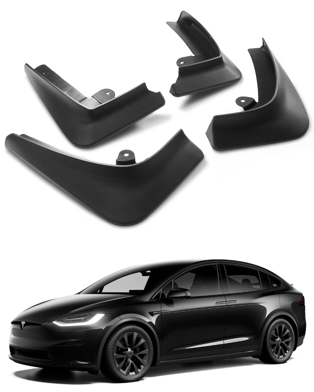 New Tesla Model X (2021-2024) | Mud Flaps Splash Guards [No Drilling ...