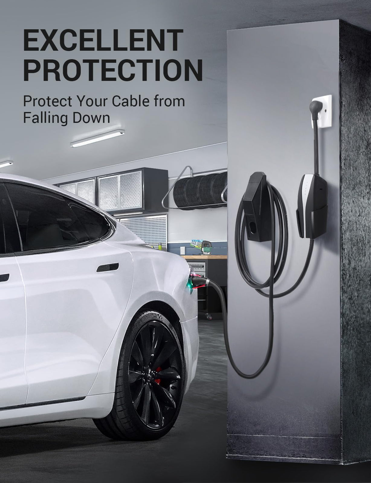Cybertruck Wall Mount Charger Cable Organizer for Mobile Charger ...